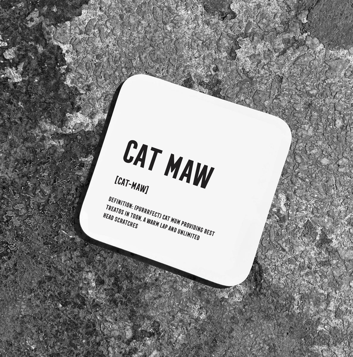 'CAT MAW' Definition Coaster – Gie it Laldy | Scottish Gifts