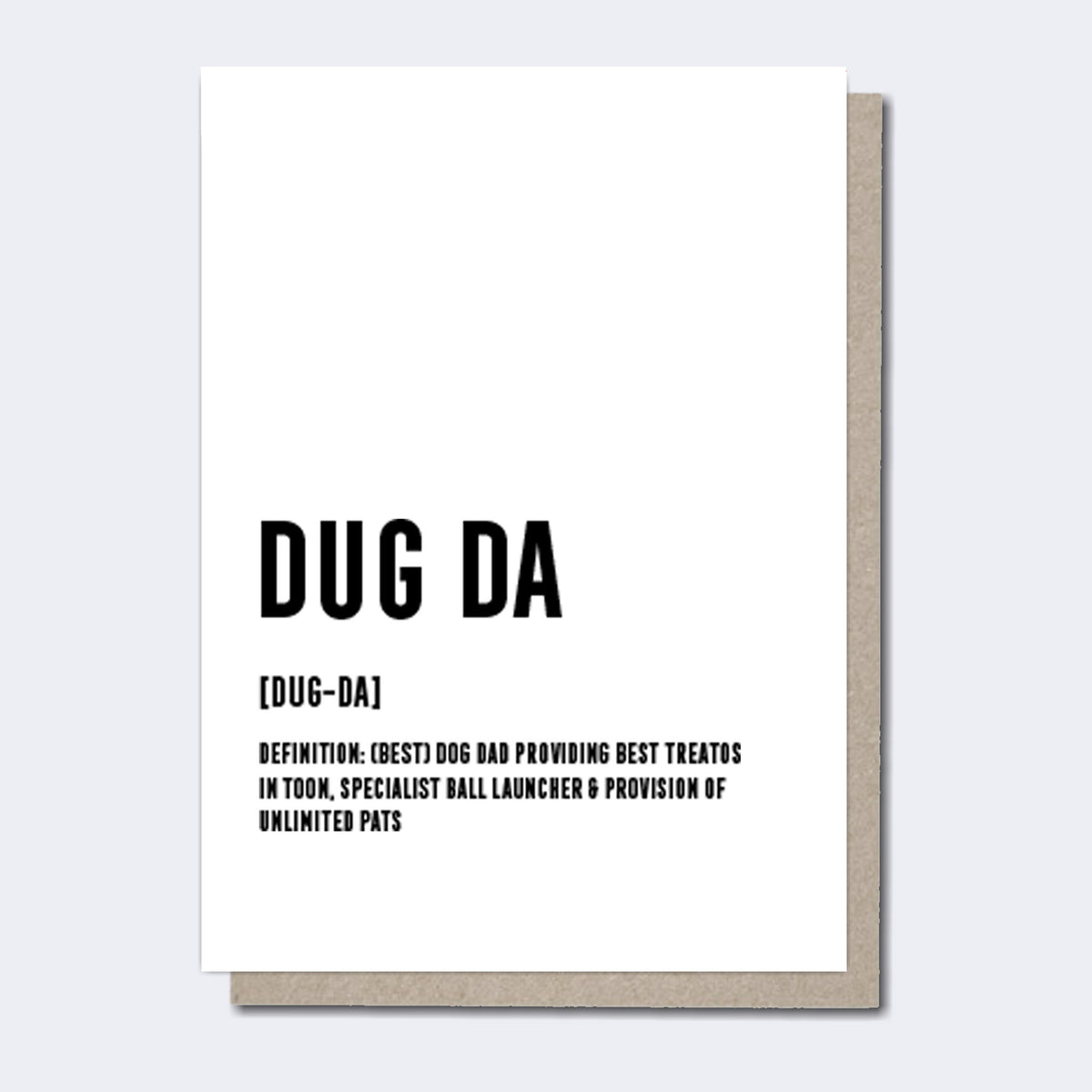 'DUG DA DEFINITION' SCOTTISH CARD – Gie it Laldy | Scottish Gifts