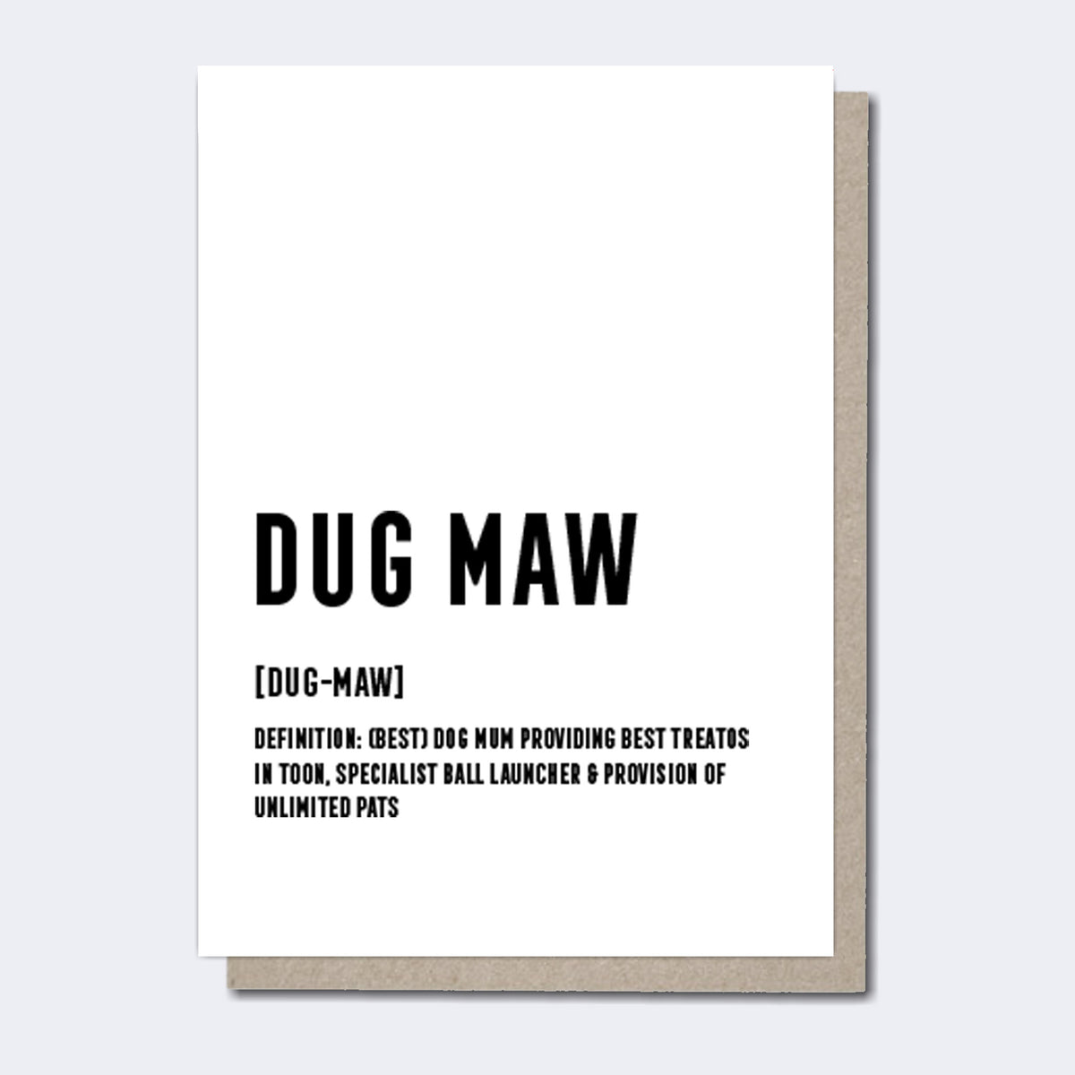'DUG MAW DEFINITION' SCOTTISH CARD – Gie it Laldy | Scottish Gifts